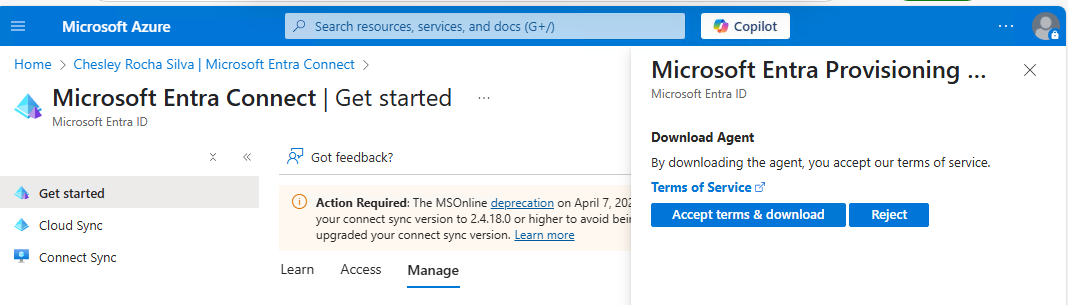 Como configurar o Microsoft Entra Connect para autenticar usando ...